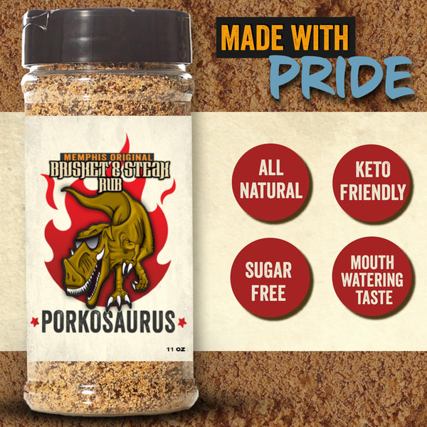 PORKOSAURUS Brisket & Steak Seasoning Blend (11.6 Oz) — World Champion – kate-minimalist
