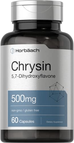 Chrysin 500mg | 60 Capsules | Passion Flower Extract | Non-GMO, Gluten
