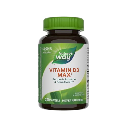 Nature's Way Vitamin D3 Max**, High Potency Vitamin D3, Supports Healt