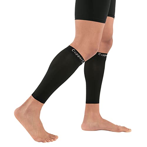 Copper Compression Calf Sleeves for Shin Splints, Varicose Veins, Arth