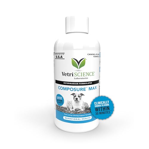 VetriScience Composure Max Liquid Formula - Clinically Proven Dog Calm