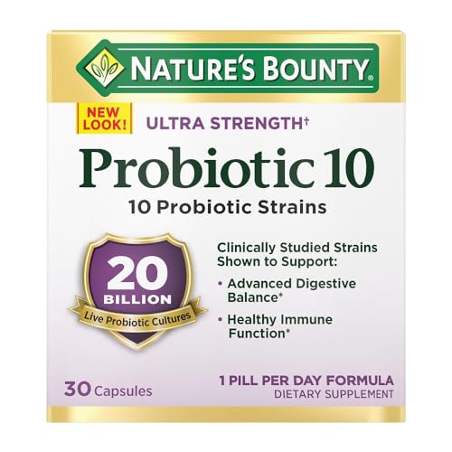 Nature’s Bounty Probiotic 10, Ultra Strength Daily Probiotic Supplemen