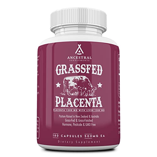 Ancestral Supplements Grass Fed Placenta Supplement with Liver, Contai