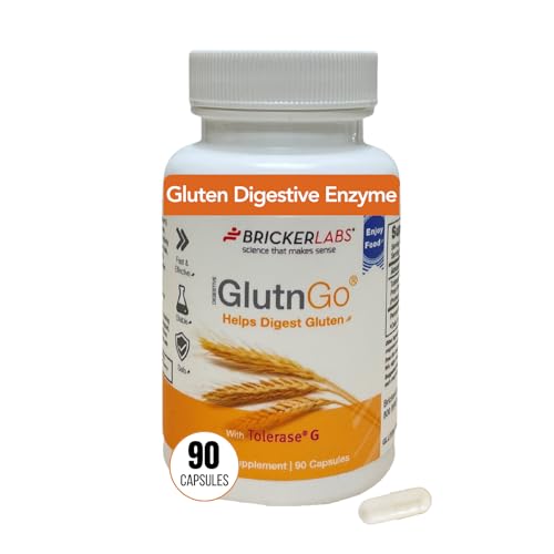 Bricker Labs GlutnGo with Tolerase G 100mg Digestion Supplement for Gl