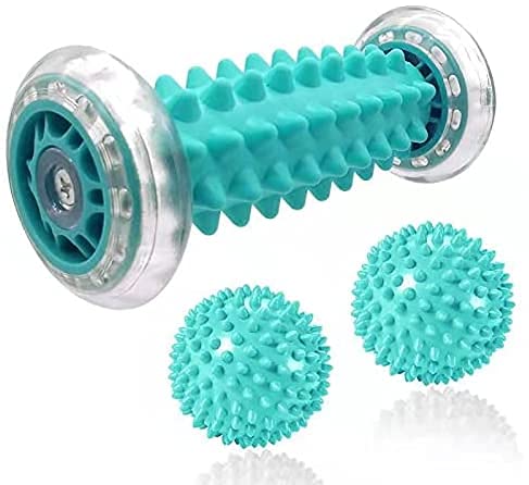 MoMoee Foot Massage Roller and Spiky Ball Therapy Set,Manual Foot Mass