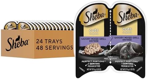 Sheba Perfect Portions Wet Cat Food Cuts in Gray Savory Mixed Grill En