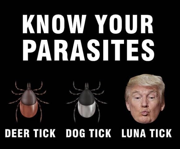 Know Your Parasite Lunatick - Funny Anti-Trump 18X24 inch 2-Sided Poli
