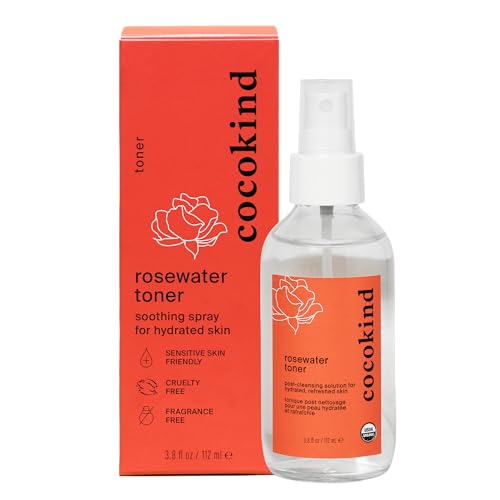 Rosewater Facial Toner by Cocokind, Multipurpose Spray to Set Makeup,