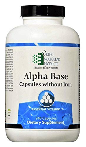 Ortho Molecular Products Alpha Base Caps Without Iron Capsules, 240 Co