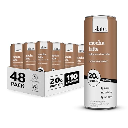 Slate Milk - High Protein Shake, Mocha Latte, 20g Protein, 0g Added Su
