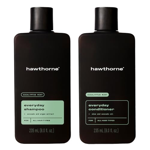 Hawthorne Men's Everyday Shampoo and Conditioner Set. For Stronger, He