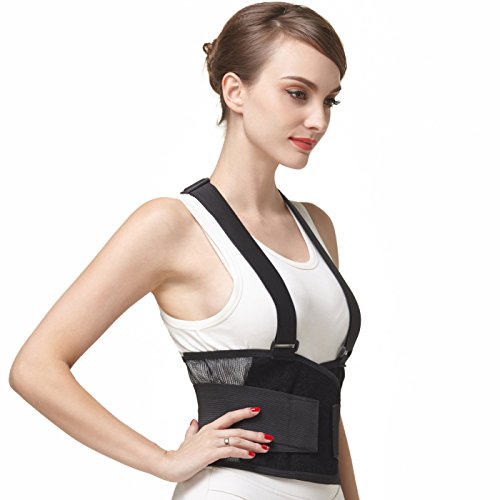 NeoTech Care Back Brace with Suspenders/Shoulder Straps - Light & Brea ...