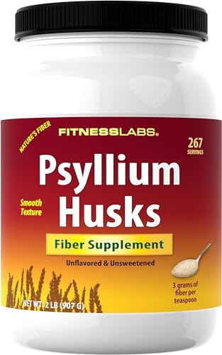 Fitness Labs Psyllium Husk Powder | 2 lb | Fiber Supplement | Unflavor