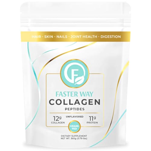 FASTer Way to Fat Loss, Unflavored, 360g Grass-Fed Beef Collagen Pepti