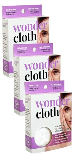 Wonder Cloth (Pack of 3) - All Natural Make-Up Remover Cloth, Removes