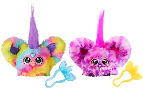 Furby Furblets 2-Pack, Mini Friends Ray-Vee & Hip-Bop, 45+ Sounds Each