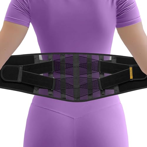 Ultra Breathable Back Brace for Lower Back Pain Relief – Lightweight T