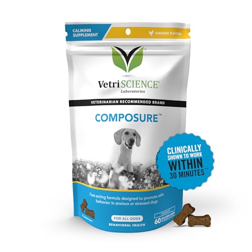 VetriScience Composure Calming Chews for Dogs - Clinically Proven Dog