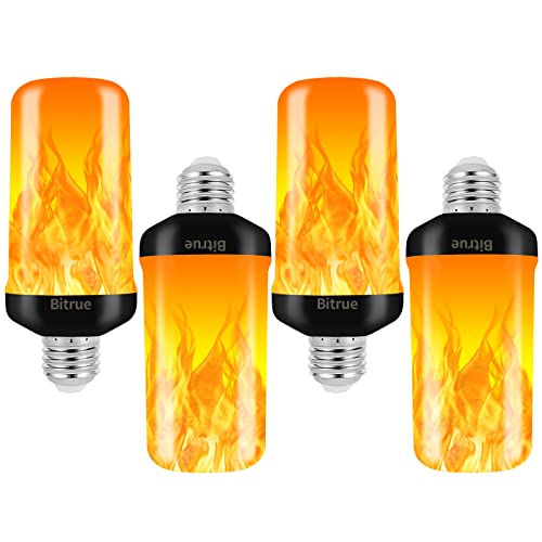 Bitrue LED Flame Effect Light Bulb, 4 Modes Flame Light Bulbs, E26 Bas ...