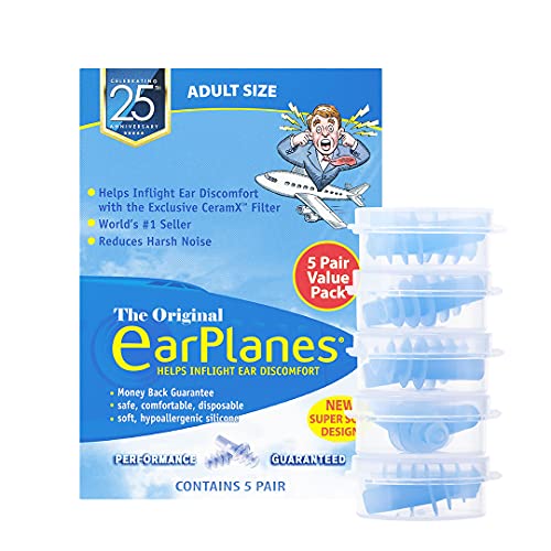 New Super Soft Adult EarPlanes® Ear Plugs Airplane Travel Ear Protecti