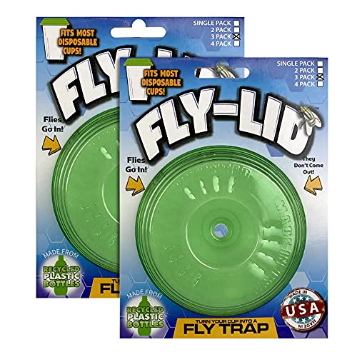 Billy-Bob Fly Lid - Turn Almost Any Cup Into A Fly Trap. Indoor and Ou