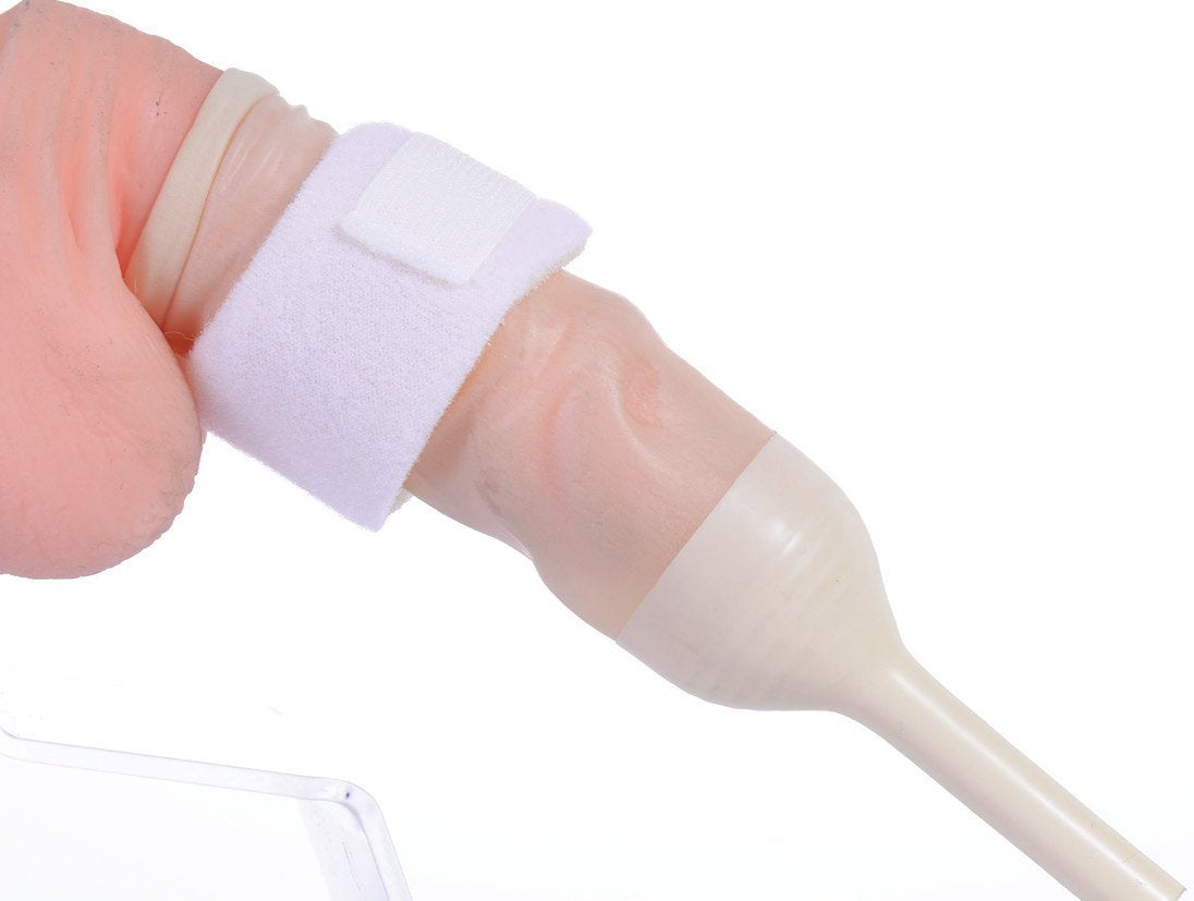E&E 5X Male Latex Urinary Sheath (25mm) with Extra Fixer – Uridome + F