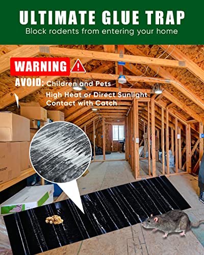 SEEKBIT 3 Pack Rat Sticky Traps 6X Extra Large, Black Mouse Glue Trap ...