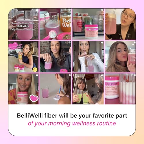 Belli Welli Daily Fiber Supplement with Added Collagen, Probiotics, an ...