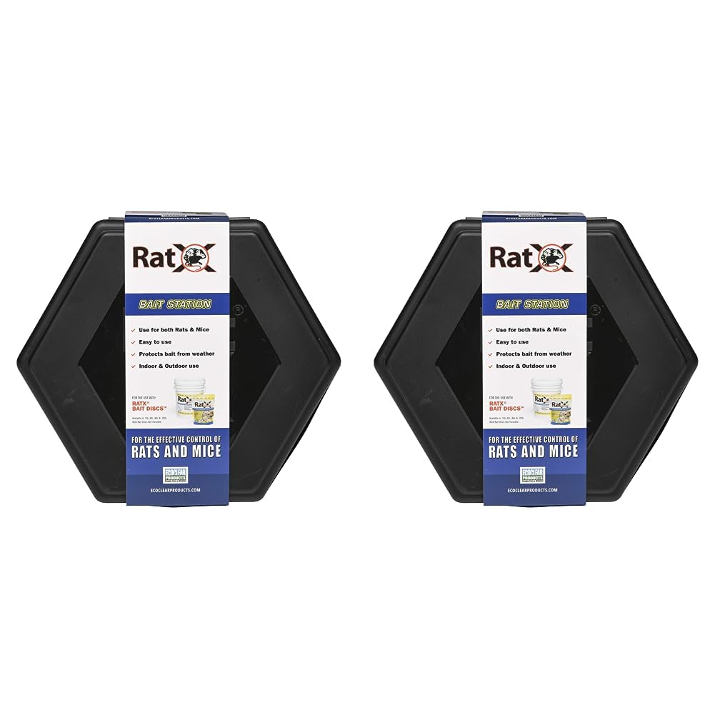 RatX EcoClear Products 620301-3D, Rodent Station, Plastic, Small Size