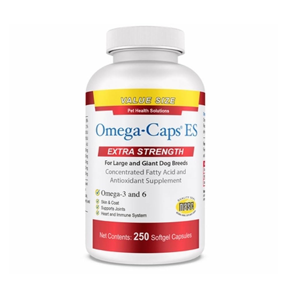 Omega-Caps ES for Large & Giant Dogs - Omega 3, Vitamins, Minerals, An