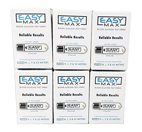 EASYMAX Diabetic Test Strips 300 Count / 6 Boxes of 50