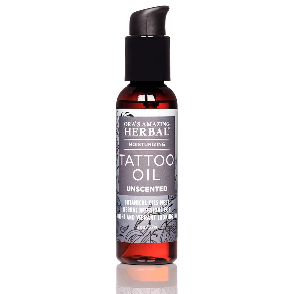 Ora's Amazing Herbal Unscented Tattoo Oil, Fragrance Free Moisturizer