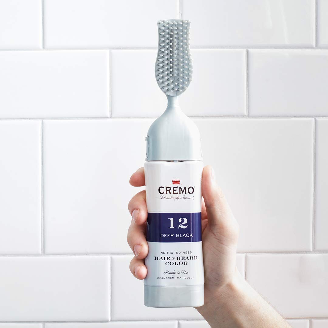 CREMO No Mix No Mess Hair and Beard Color Deep 2.7 Fluid Ounces, Jet B ...