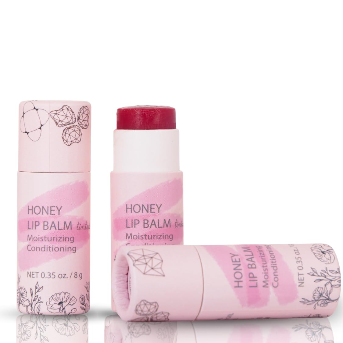 Natural Honey Lip Balm - 100%-grassfed Beef Tallow, Organic Raw Honey