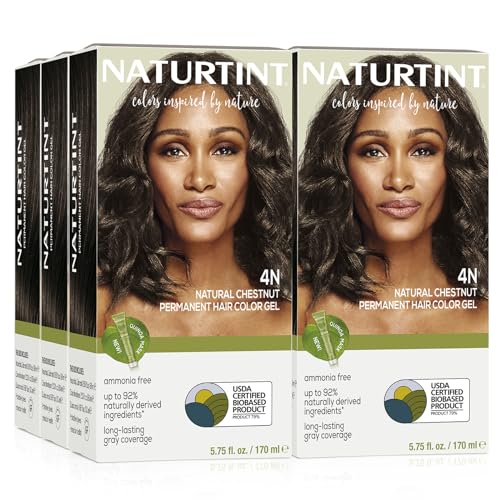 Naturtint Permanent Hair Color 4N Natural Chestnut (Pack of 6), Ammoni