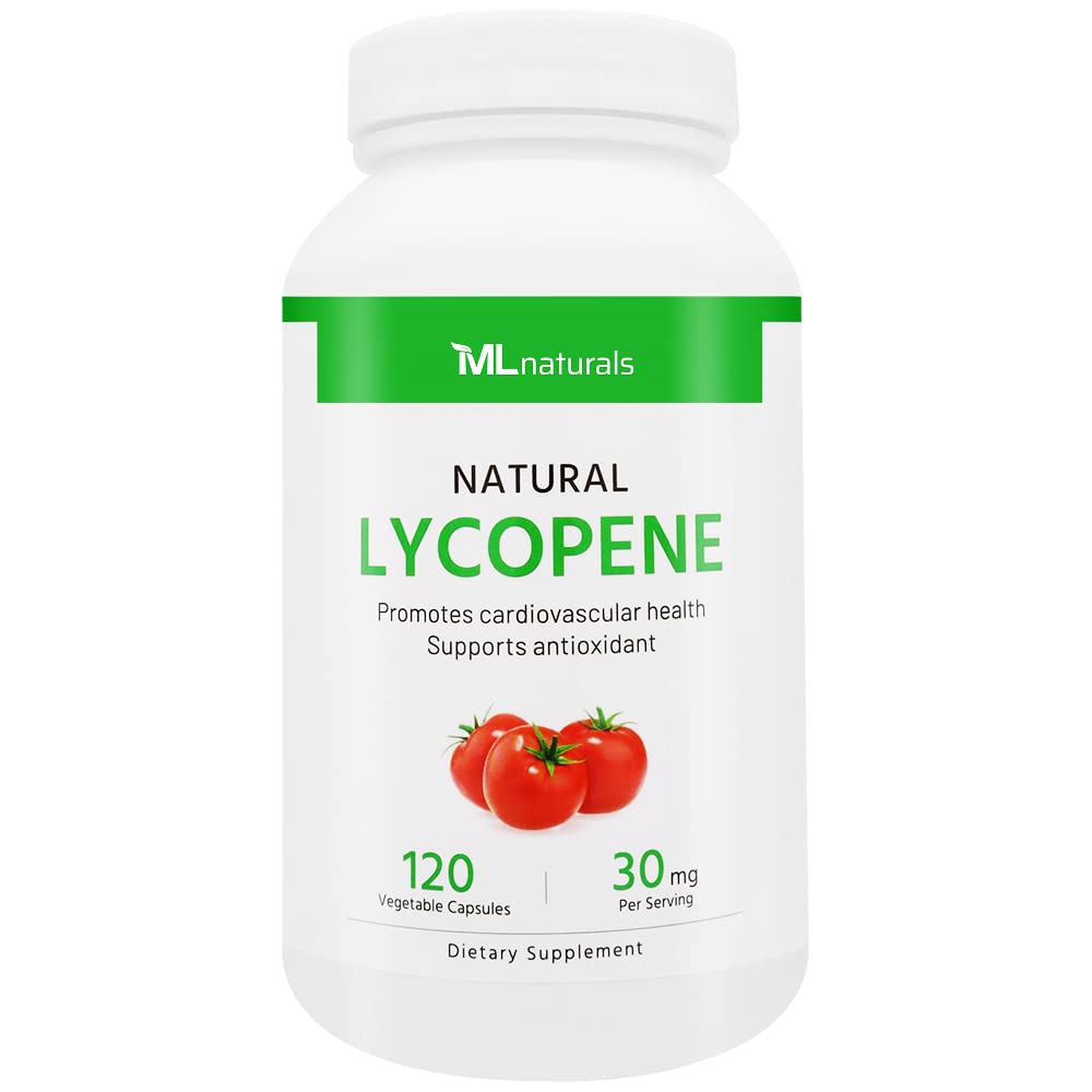 ML Naturals Natural Lycopene 30 mg 120 Vegetable Capsules. All-Natural