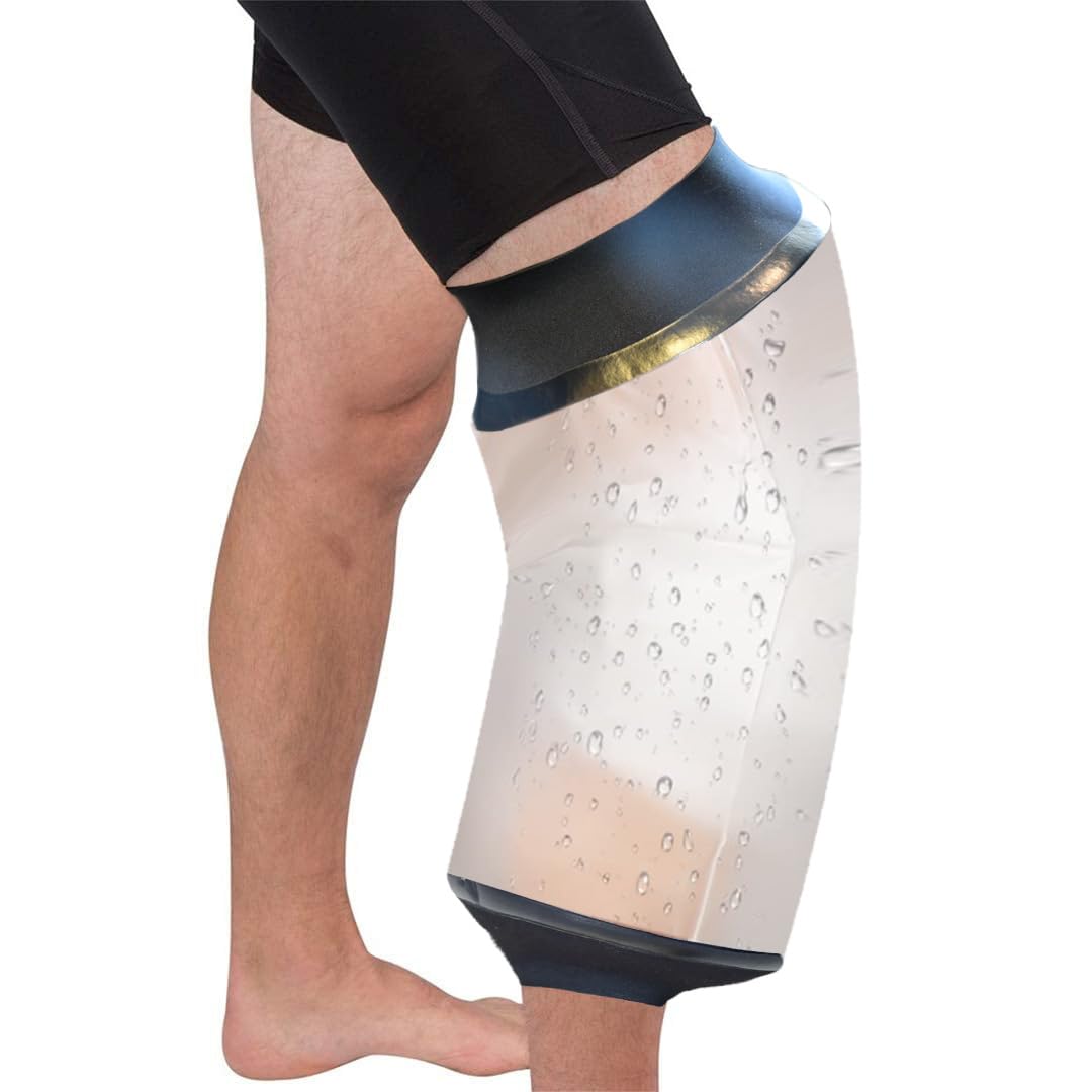 Adult Knee Cast Cover Shower Waterproof Knee Surgery Shower Cover, Wat