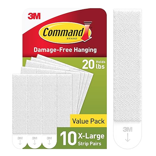 Command 20 lb XL Heavyweight Picture Hanging Strips 10 Pairs (20 Comma