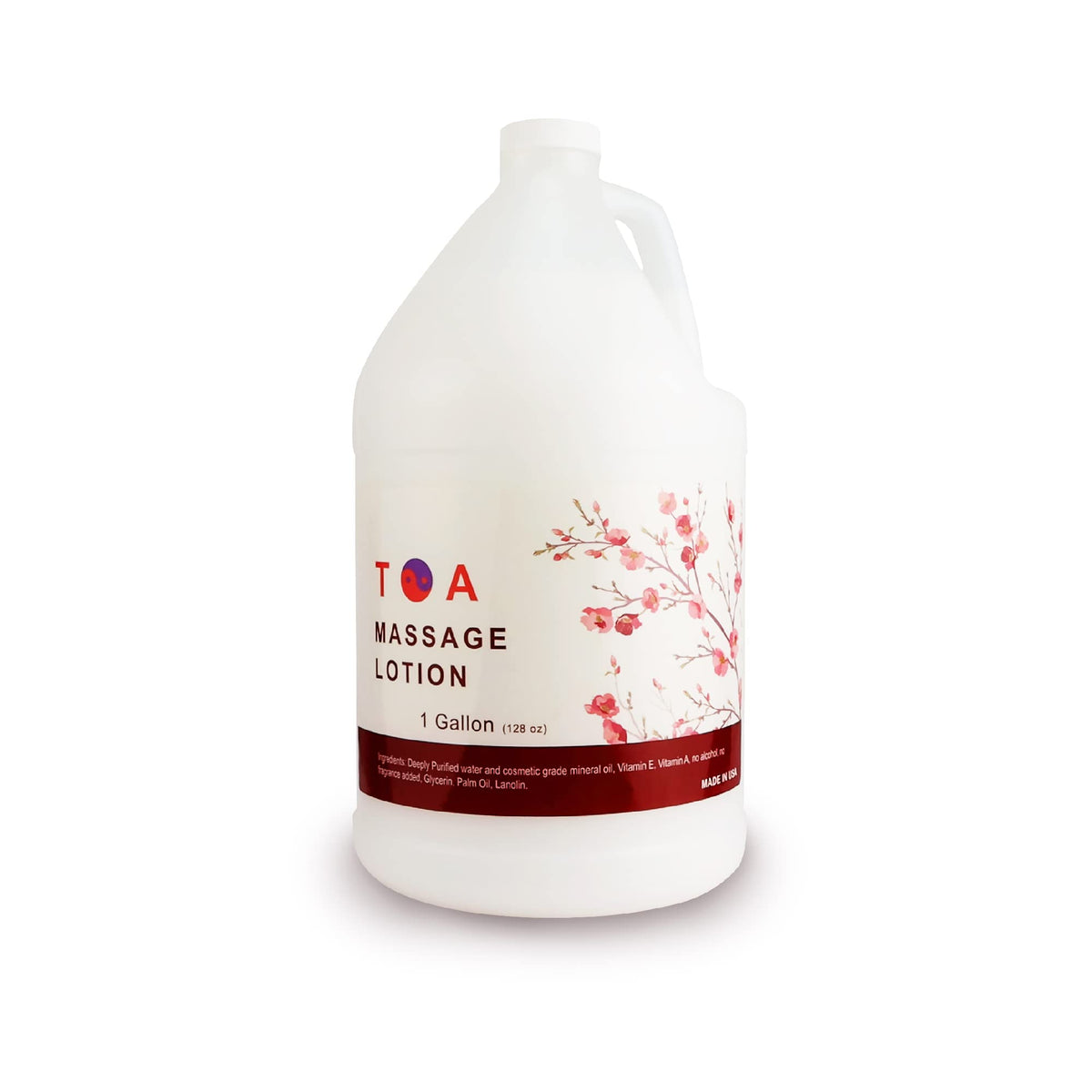 TOA Massage Lotion 1 Gallon Bottle; for Massage Therapy with Natural I