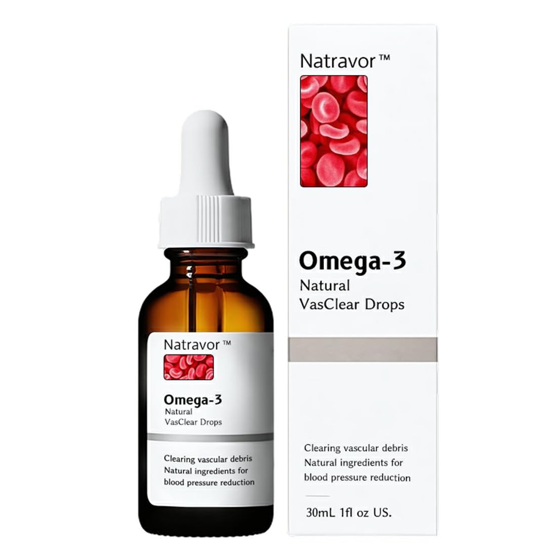 NATRAVOR Vegan Omega-3 Natural Vasclear Drops,Fish Oil Alternative,DHA