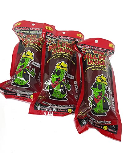 Alamo Candy Big Tex Dill Pickle In Chamoy - Three Pickles - Individual