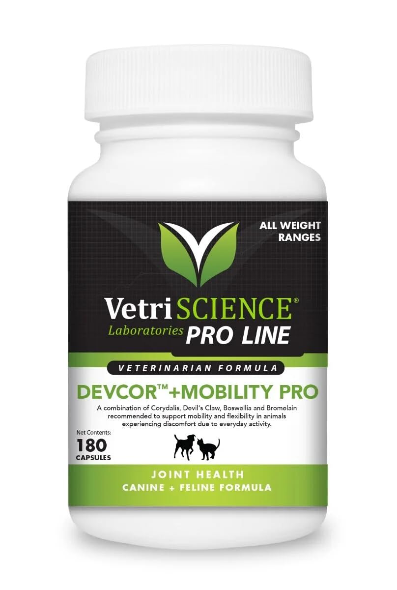 VETRISCIENCE Pro DevCor + Mobility Pro Supplement - Dog+ Cat, 180 Caps