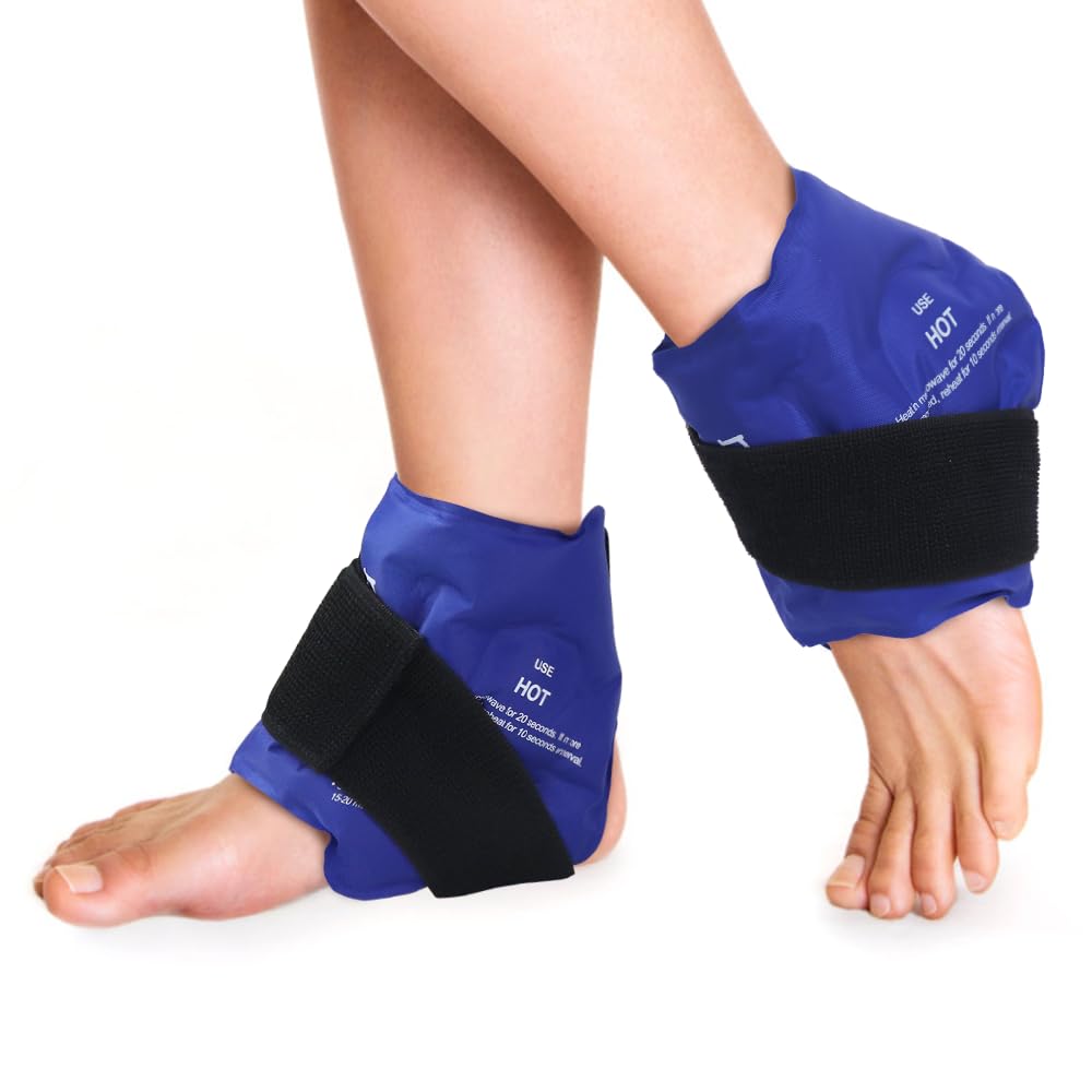 NEWGO 2 Pack Ankle Ice Pack Wraps for Swelling,Ice Pack for Ankle Inju
