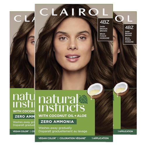 Clairol Natural Instincts Demi-Permanent Hair Dye, 4BZ Dark Bronze Bro