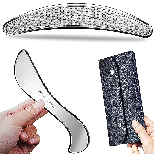 BYYDDIY(SC 2 in 1 Stainless Steel Muscle Scraper Tools Set,Scraping Ma