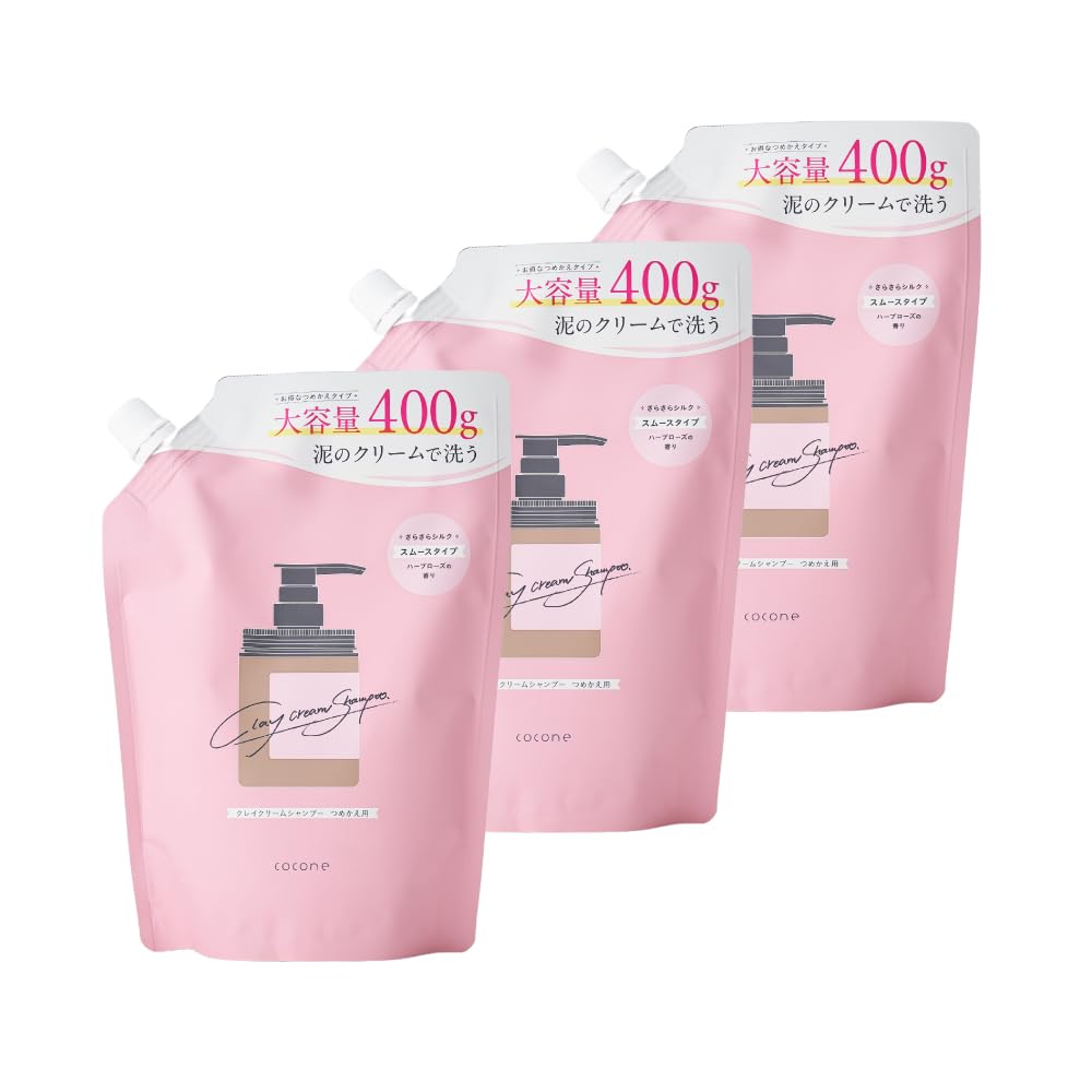 COCONE Clay Cream Shampoo, Cocone, Smooth Type, Refill, Herbal Rose Sc