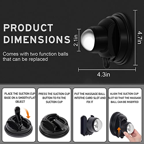 Mountable Massage Ball Roller,Back Neck Massager Wall Mount,Trigger Po ...