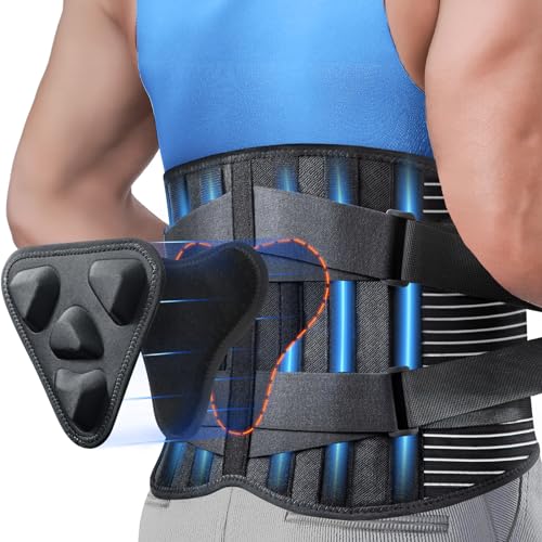CAMRIER Back Brace for Lower Back Pain Relief with 3D Lumbar Pad, 6X B