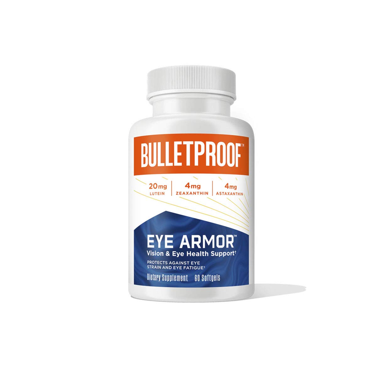 Bulletproof Eye Armor Supplement Softgels, 60 Count, Supplement for Ey