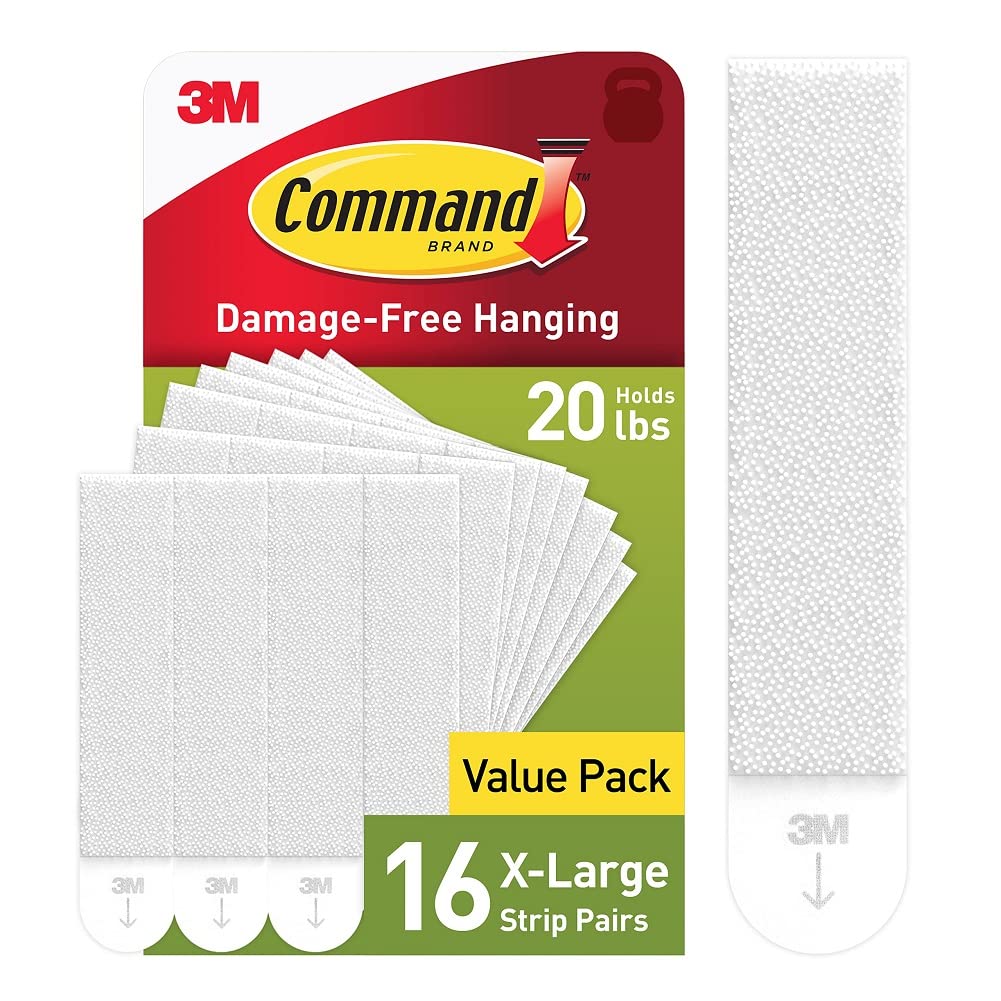 Command 20 lb XL Heavyweight Picture Hanging Strips 16 Pairs (32 Comma